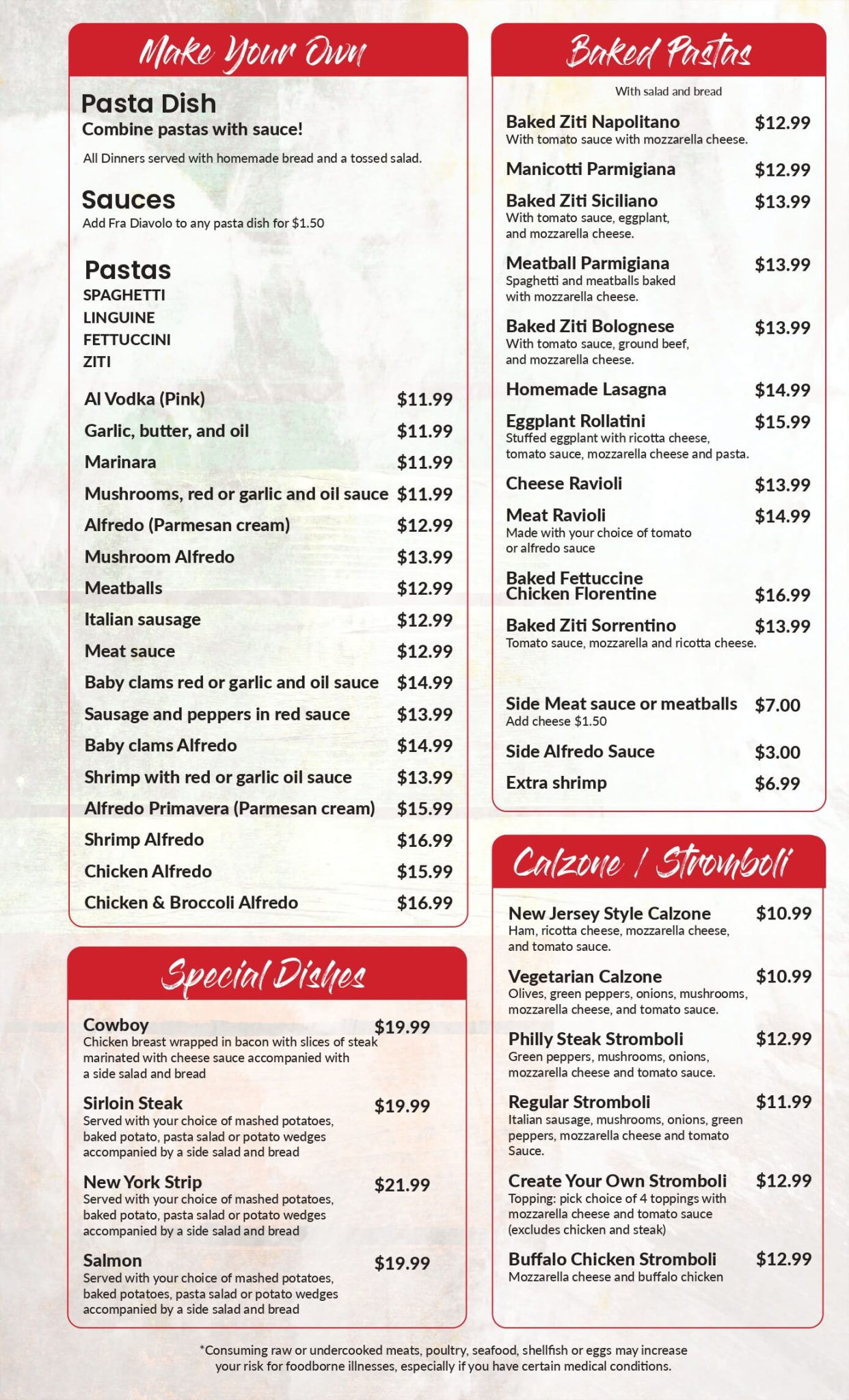 Our Menu – Woodfired Oven