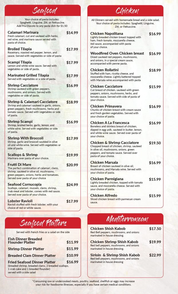 Our Menu – Woodfired Oven